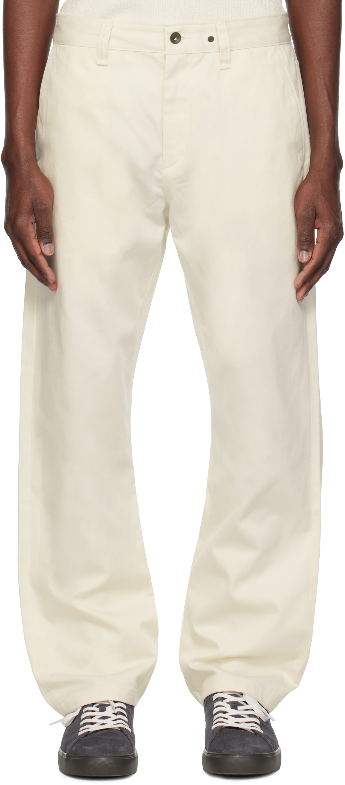 rag & bone Off-White Haydon Straight Fit Cotton Chino Trousers Rag and Bone