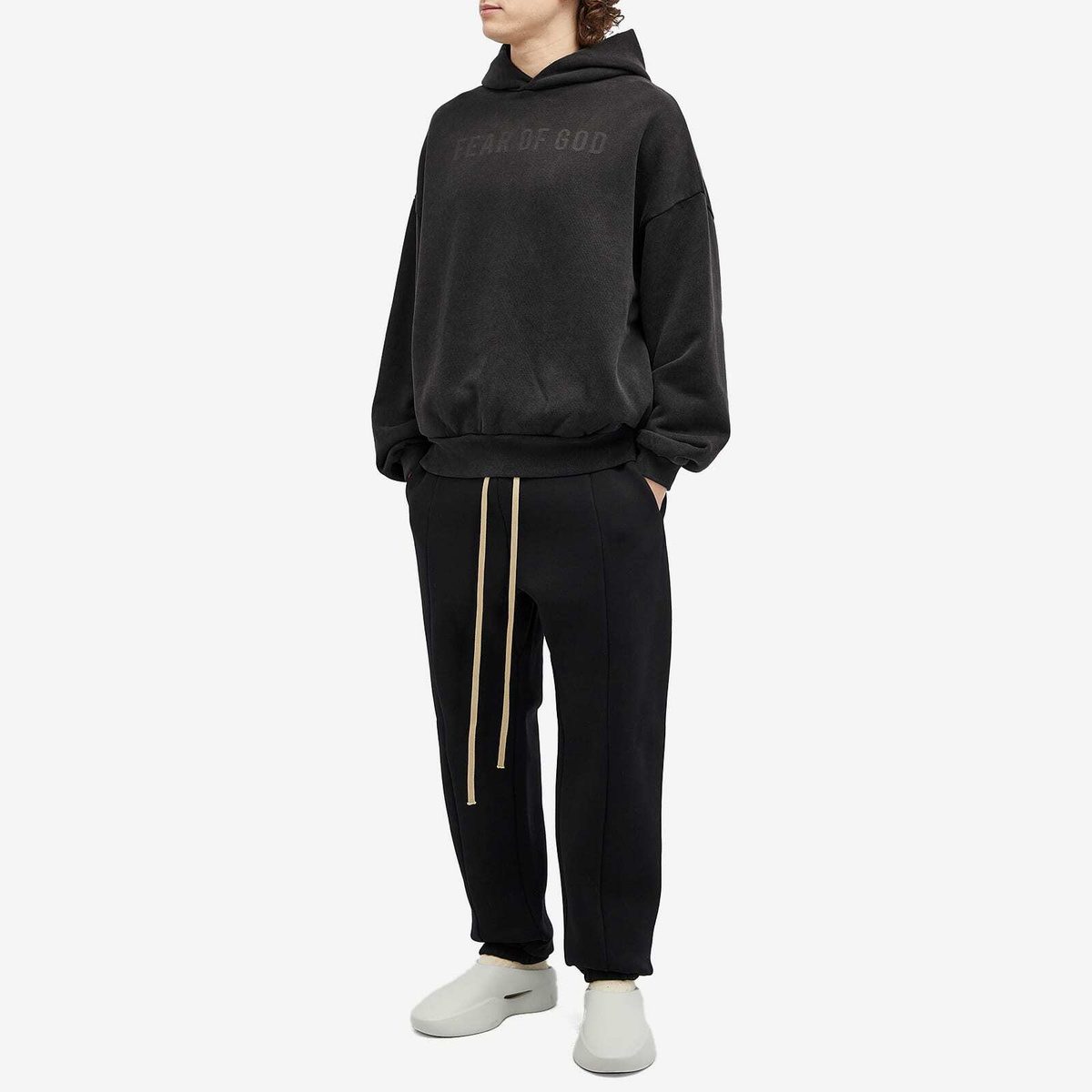 Fear of God Men's Text Logo Hoodie in Black Fear Of God