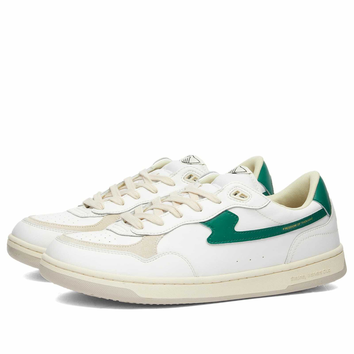 Stepney Workers Club Men's Pro Cup 01 S-Strike Sneaker in White Green ...