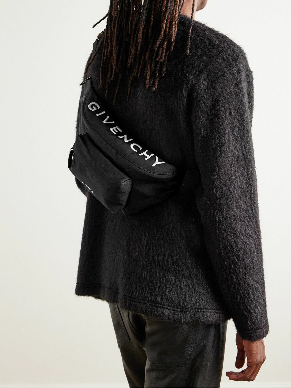 Givenchy - Essential U Logo-Embroidered Canvas Belt Bag Givenchy
