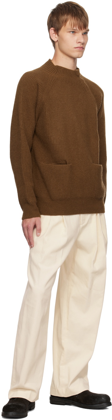 LE17SEPTEMBRE Brown Asymmetrical Sweater LE17SEPTEMBRE