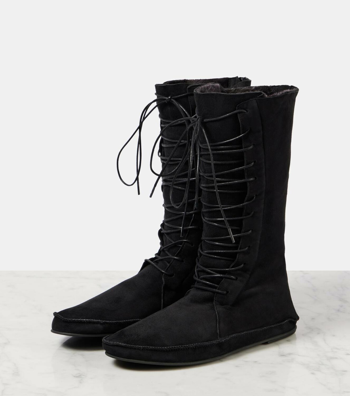 The Row Tyler suede lace-up boots The Row