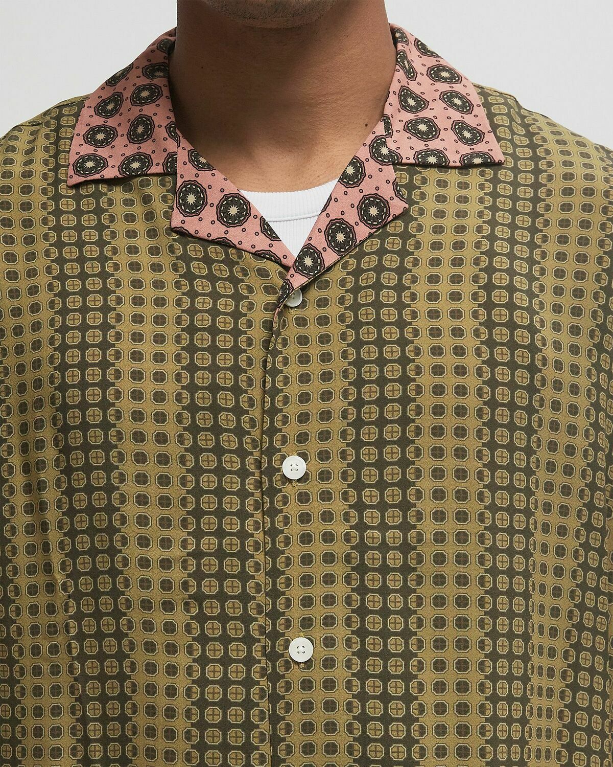 OAS Nero Verve Cuba Terry Shirt brown/pink Mens Shortsleefe OAS