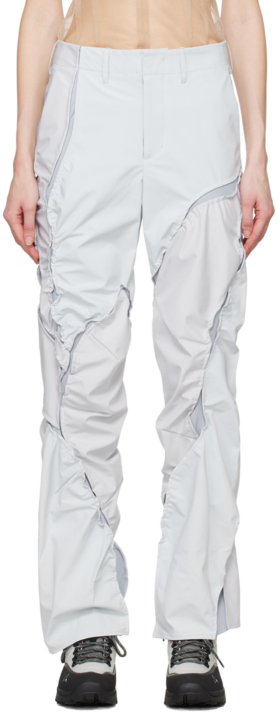 POST ARCHIVE FACTION (PAF) Gray & Blue 6.0 Technical Left Trousers Post ...