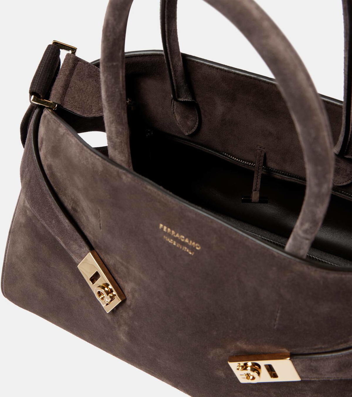 Ferragamo Hug Large suede tote bag Salvatore Ferragamo