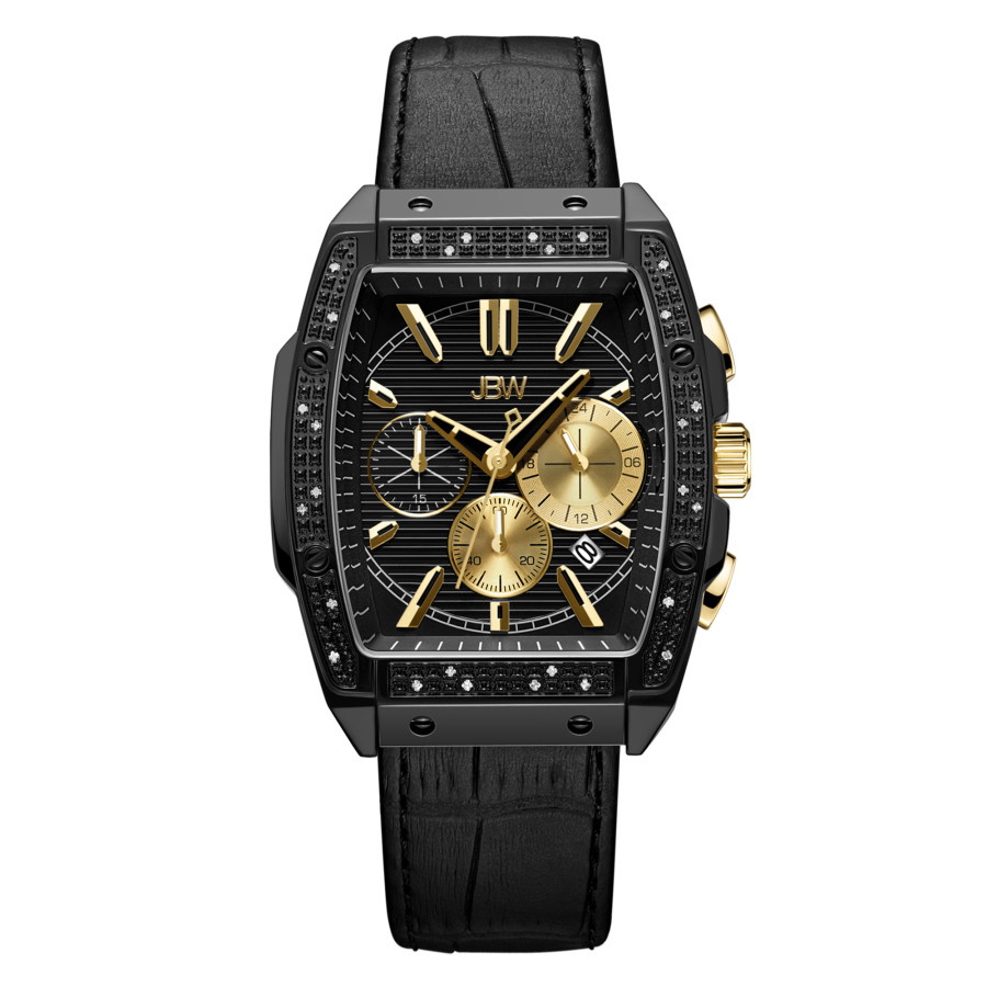 JBW Echelon Quartz Black Dial Mens Watch J6379A JBW