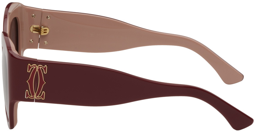 Cartier Burgundy Double C de Cartier Sunglasses Cartier