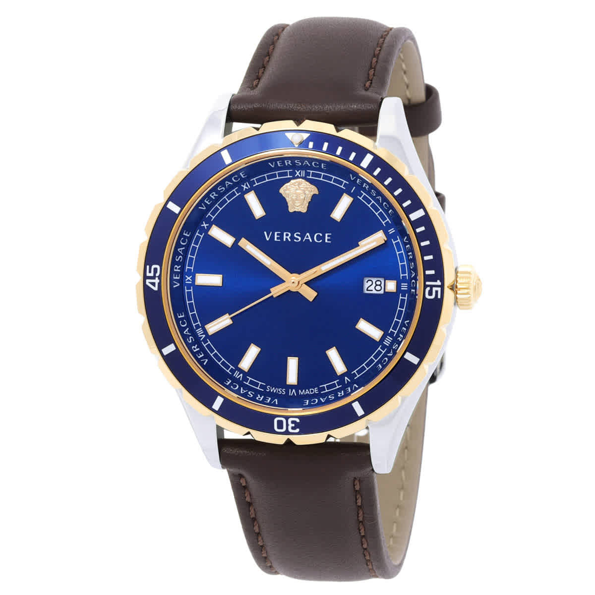Versace Hellenyium Quartz Blue Dial Mens Watch VE3A00420 Versace