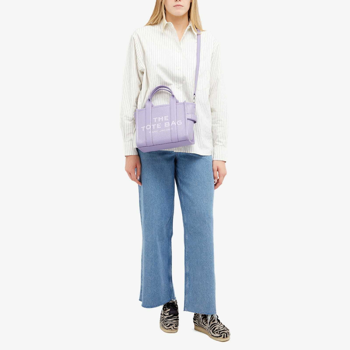 Marc Jacobs Women's The Leather Mini Tote in Lavender Marc Jacobs