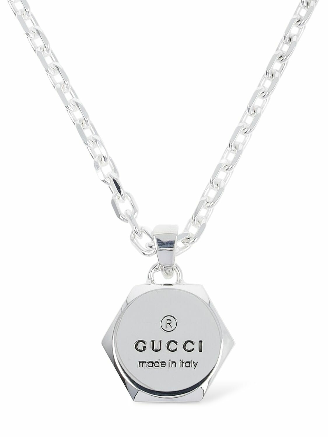 GUCCI - Trademark Sterling Silver Necklace Gucci