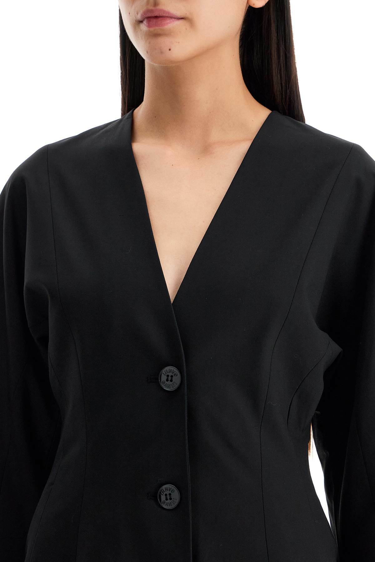 GANNI lightweight waisted jacket Black GANNI
