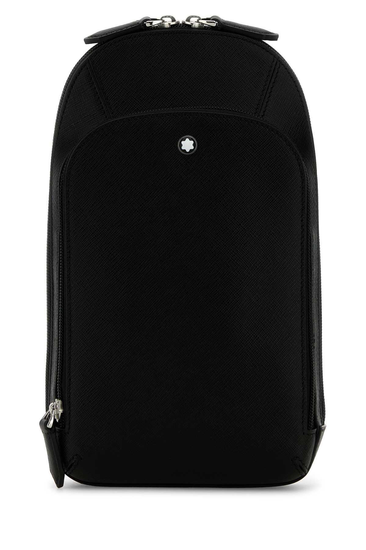 Montblanc Black Leather Sartorial Crossbody Bag Montblanc