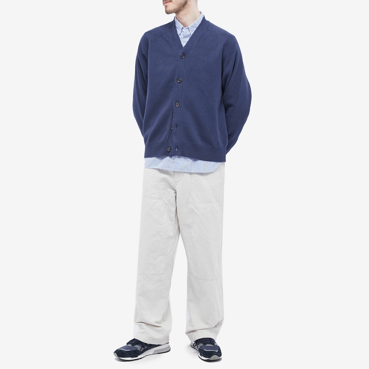 Universal Works Men's David Cardigan in Navy Universal Works