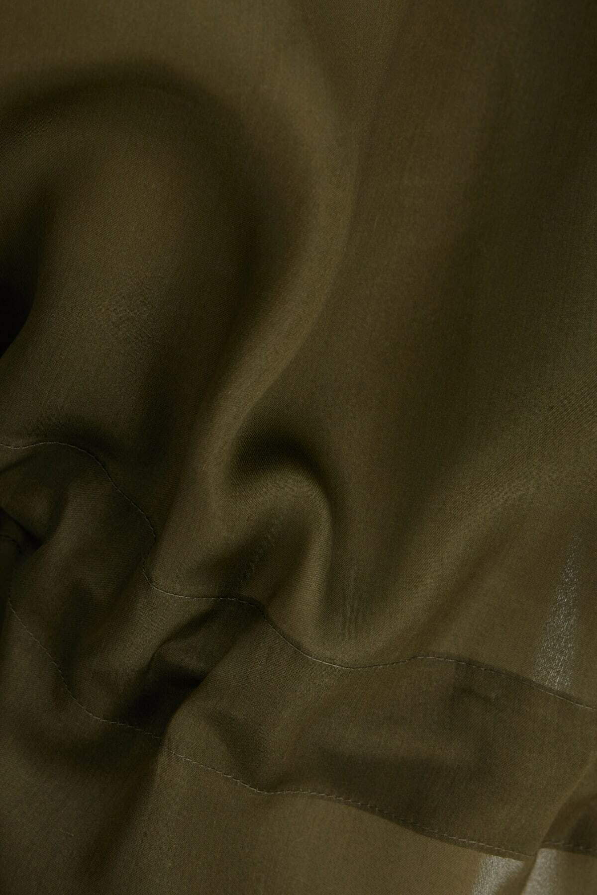 Max Mara Military Green Organza Oversize Parka Max Mara
