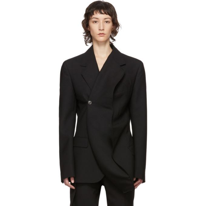 Y/Project Black Twisted Lapel Blazer Y/Project