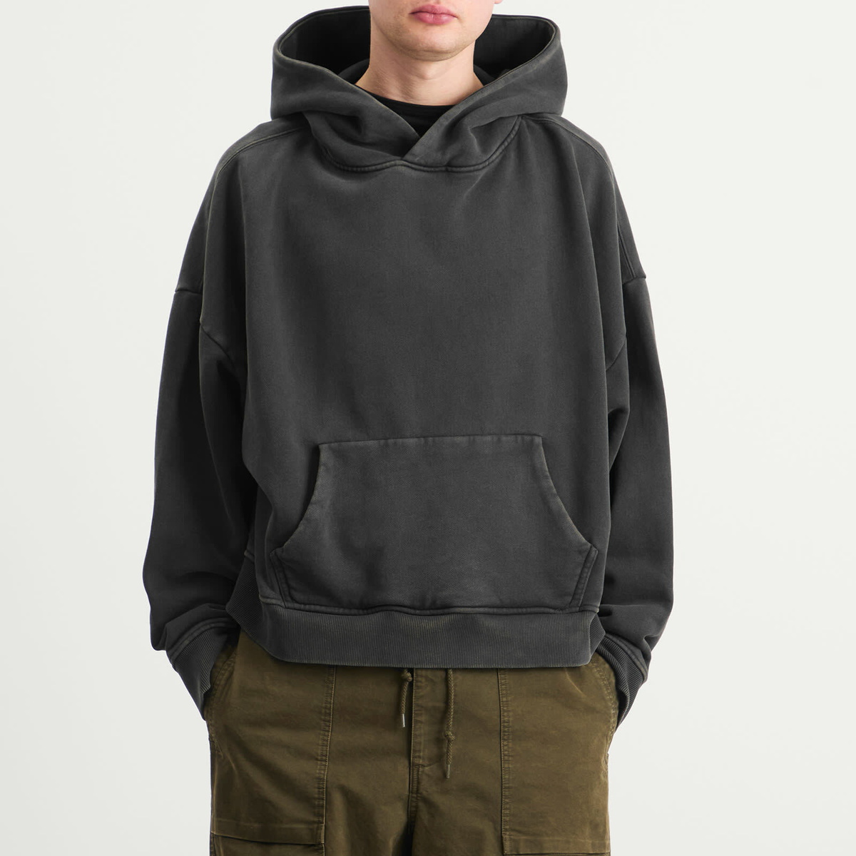 Entire Studios Men's Heavy Hoodie in Washedblack Entire Studios