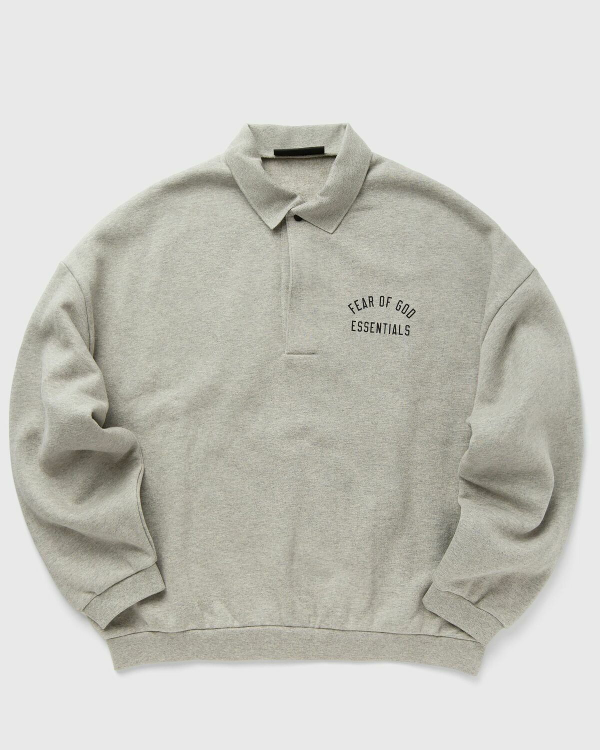 Fear Of God Essentials Fleece Polo Grey Polos Fear Of God Essentials