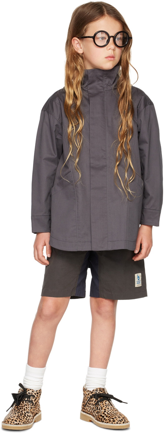 Kodomo BEAMS Kids Gray Cotton Hooded Jacket
