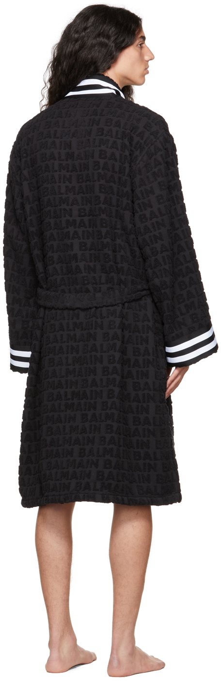 Balmain Black Jacquard Robe Balmain