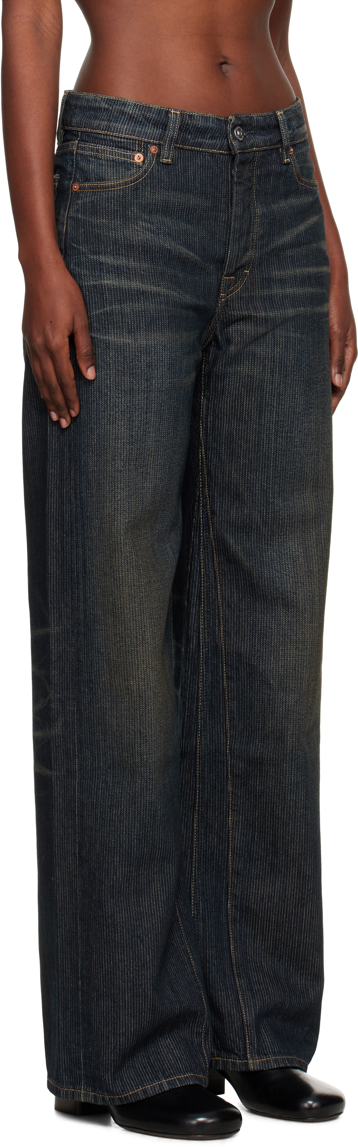 OUR LEGACY Navy Treble Cut Jeans Our Legacy