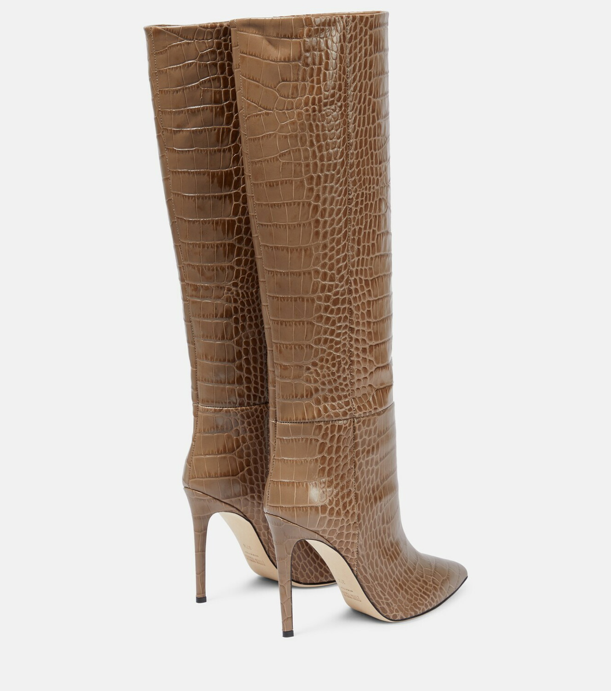 Paris Texas Croc-effect leather knee-high boots Paris Texas