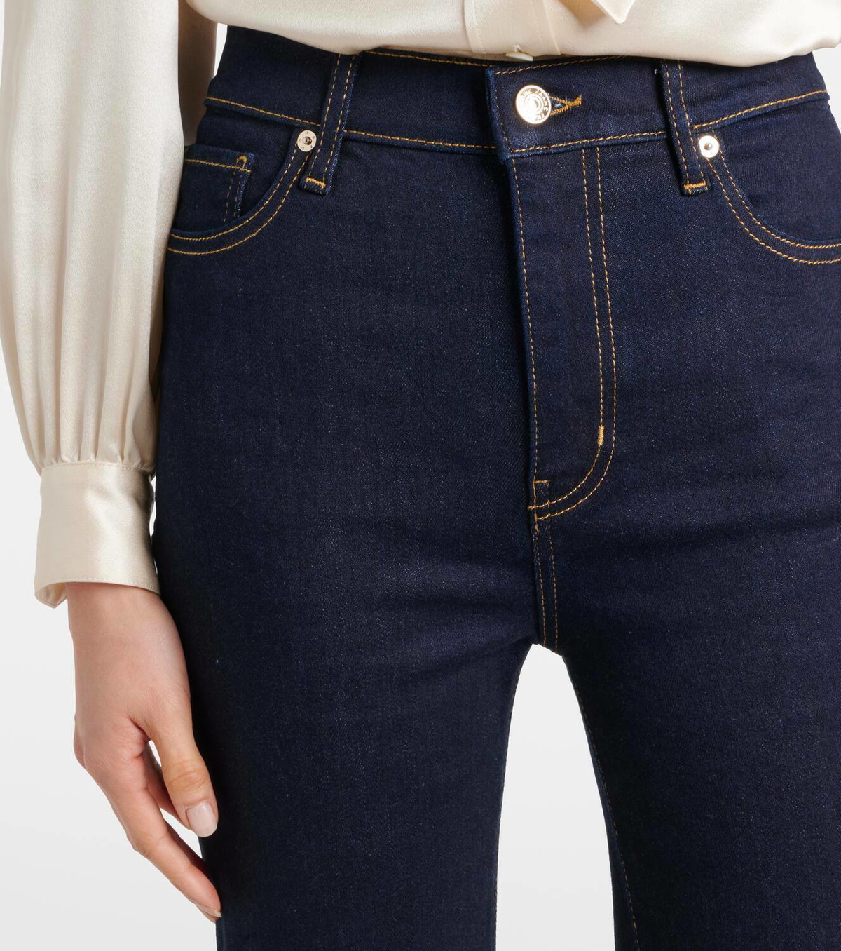 Frame Le Sleek high-rise straight jeans Frame Denim
