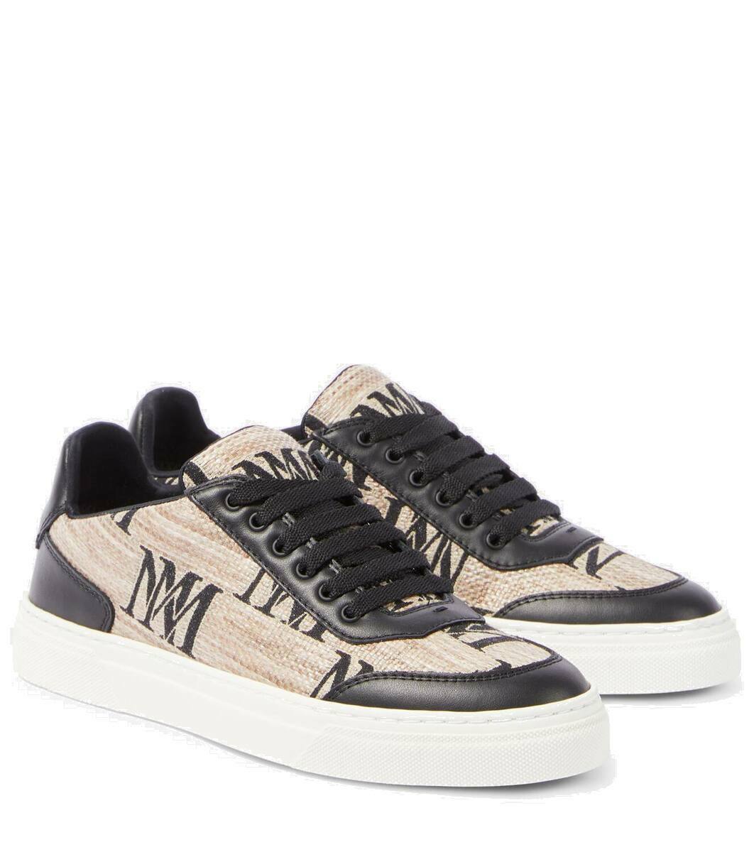 Max Mara Logocity leather-trimmed slides Max Mara