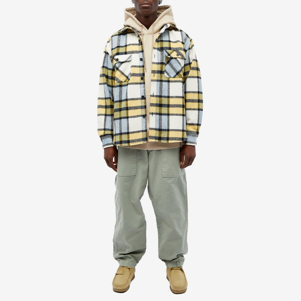 Edwin Men's Jowen Check Flannel Overshirt in Yellow/Blue/Black Edwin