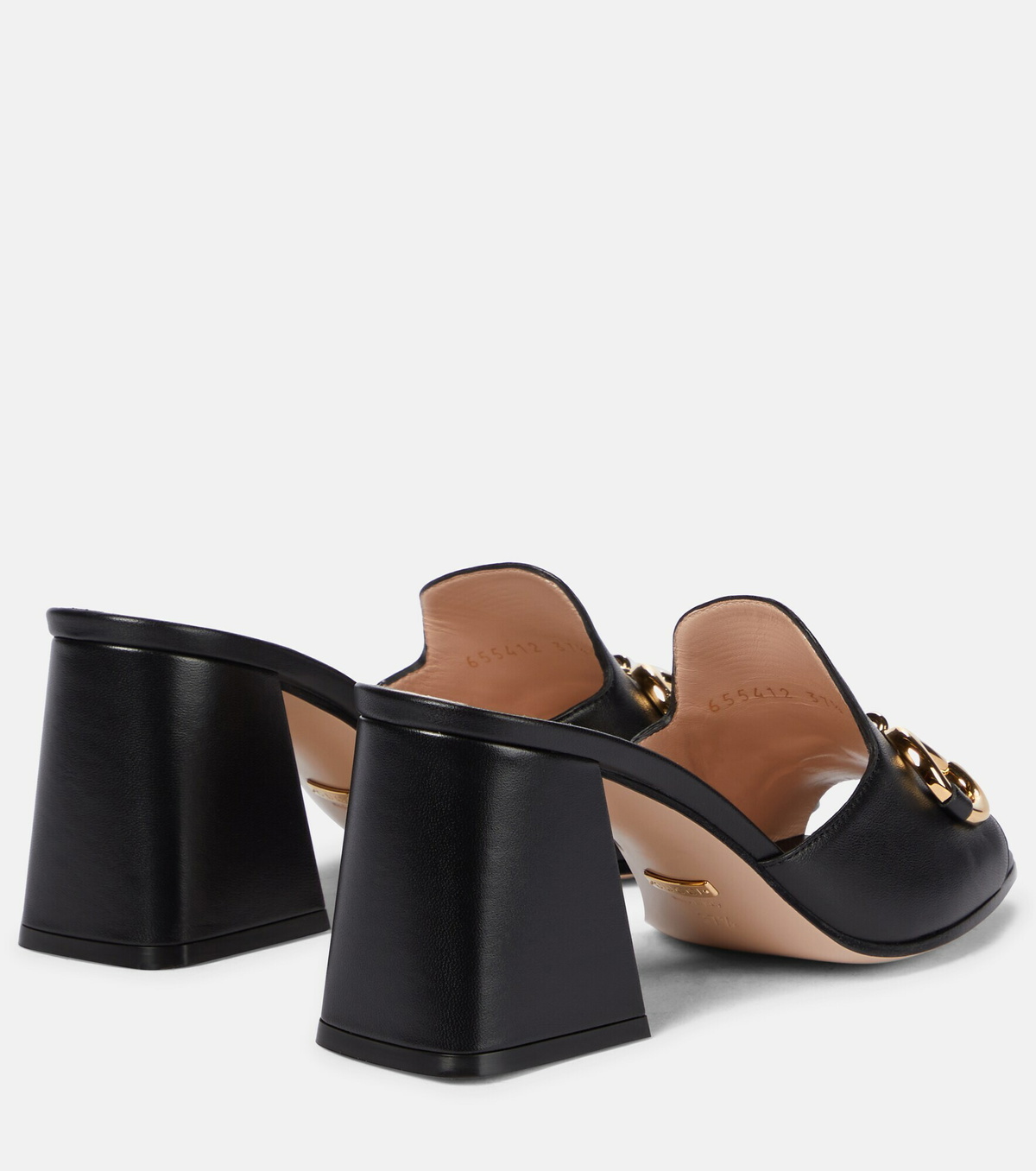 Gucci - Horsebit leather mules Gucci
