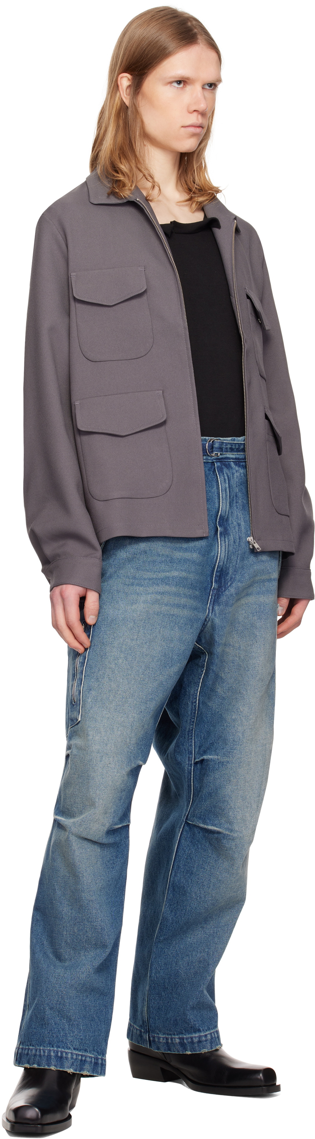 Random Identities Blue Washed Denim Berlin Baggy Jeans Random Identities