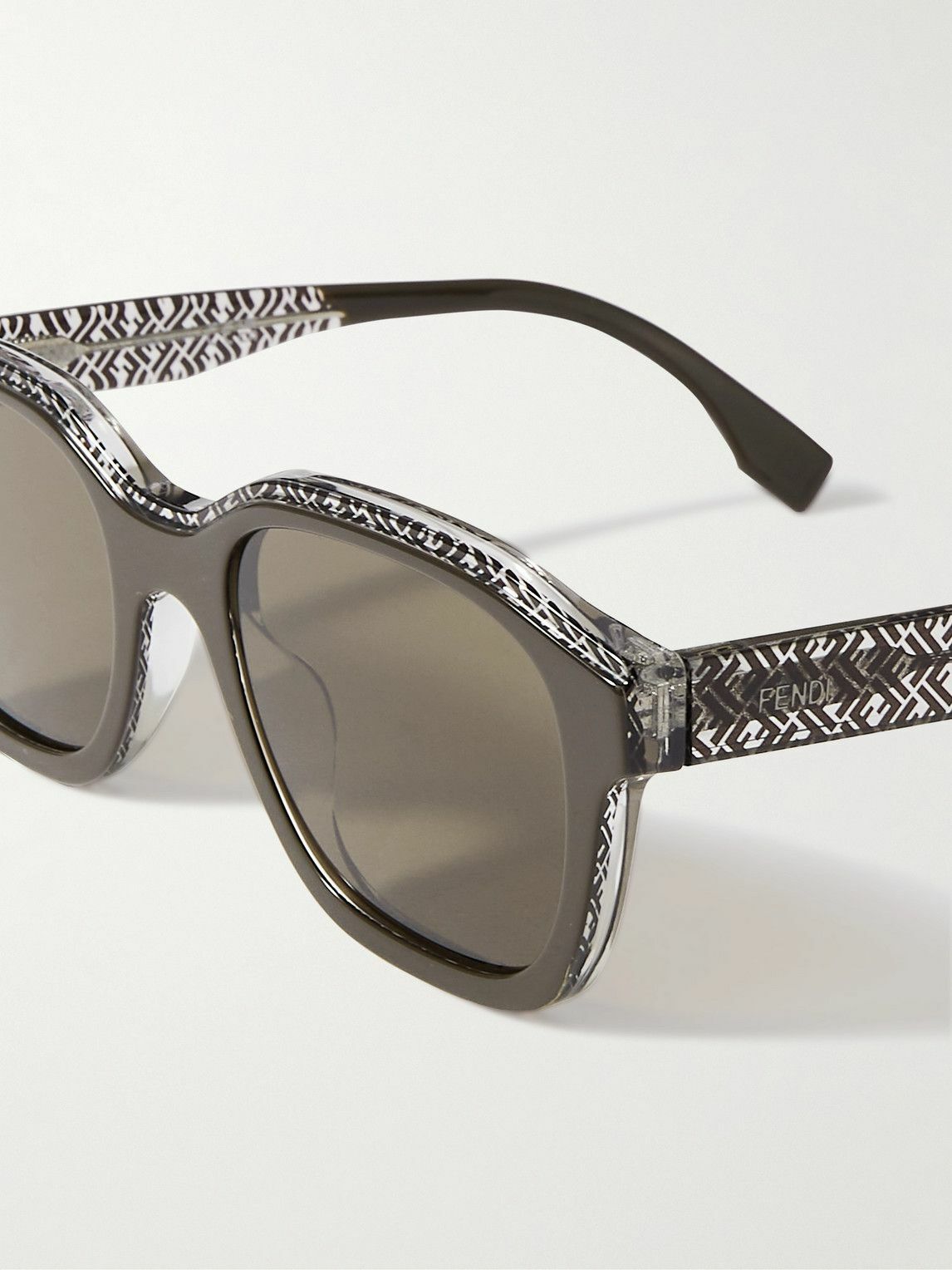 Fendi - D-Frame Logo-Print Acetate Sunglasses Fendi
