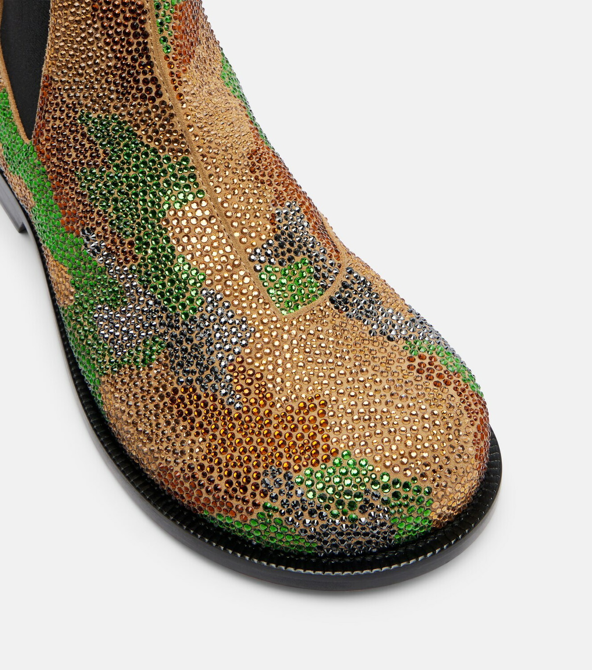 JW Anderson Camouflage embellished suede Chelsea boots JW Anderson