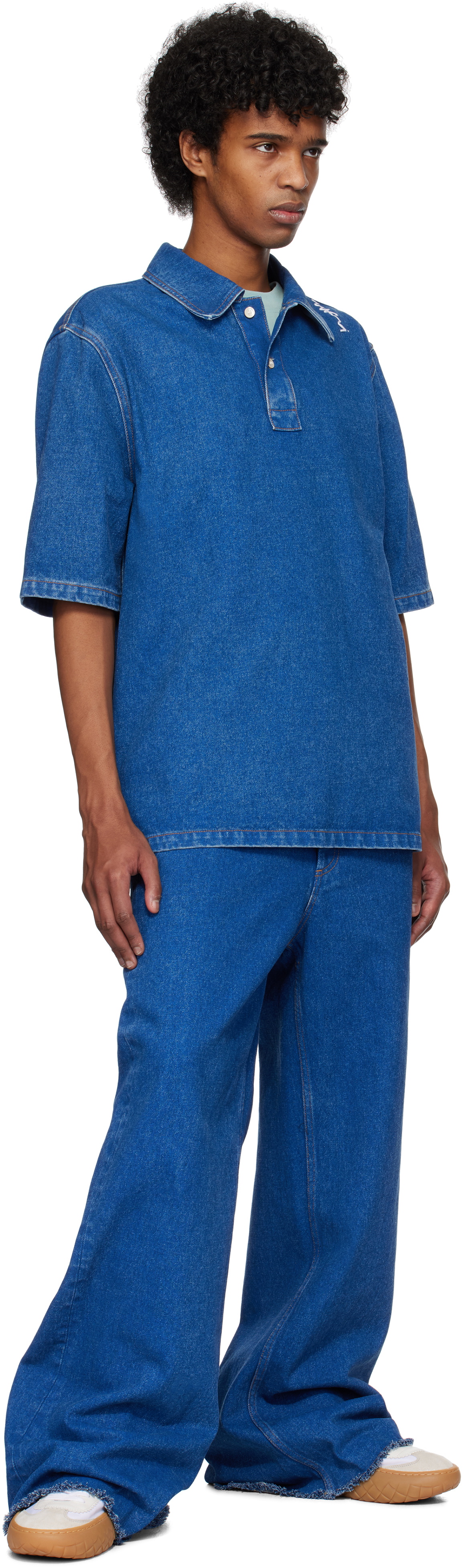 Marni Blue Oversize Denim Polo Marni