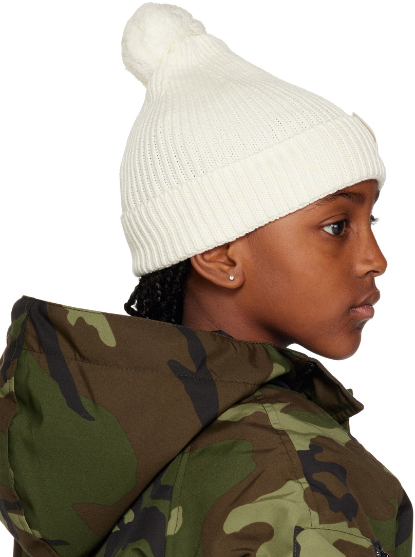 Golden Goose Kids White Contrasting Star Beanie Golden Goose Deluxe Brand