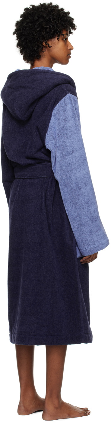 Tekla SSENSE Exclusive Blue Hooded Robe Tekla Fabrics