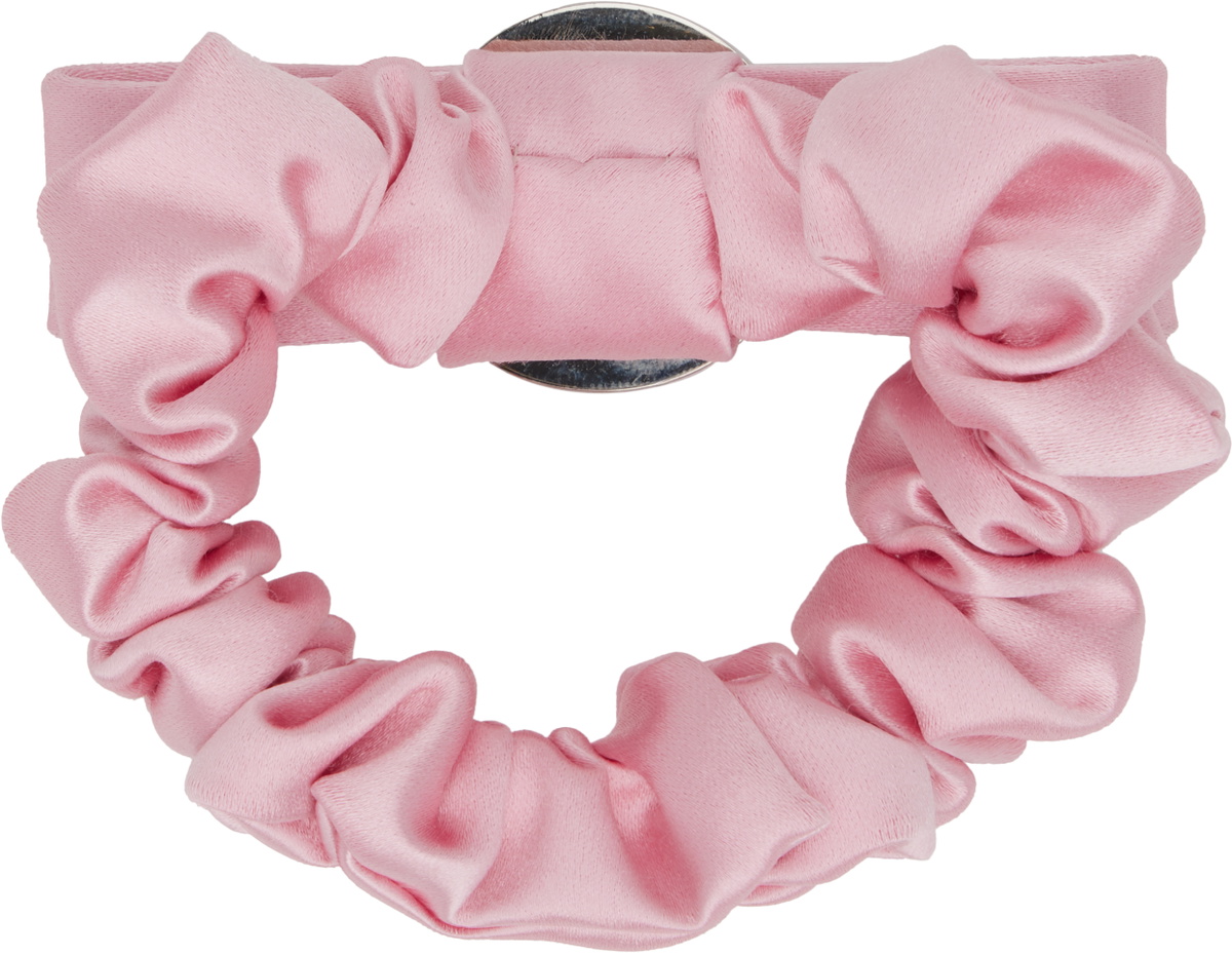 Versace Pink Gianni Ribbon Scrunchie Versace