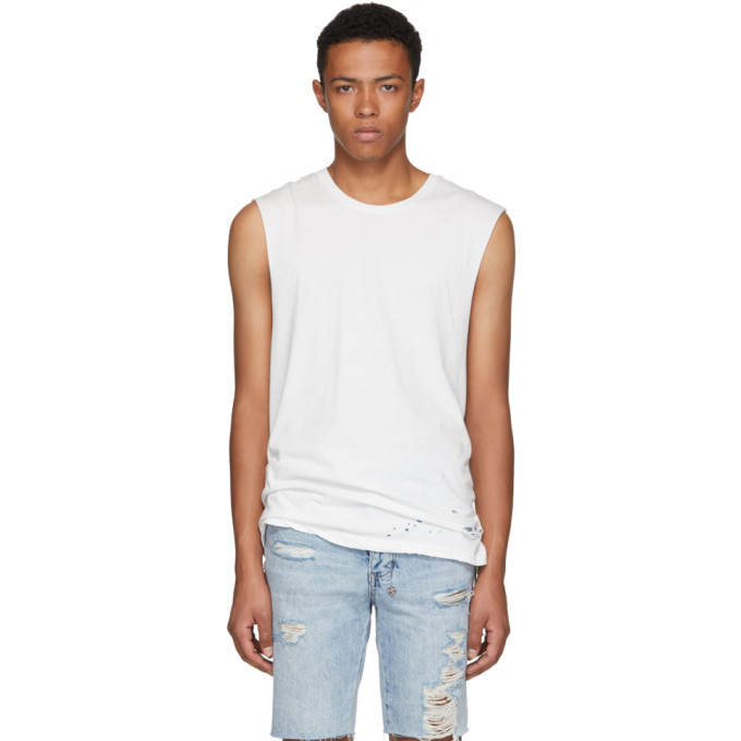 Ksubi White Sioux Muscle Tank Top Ksubi