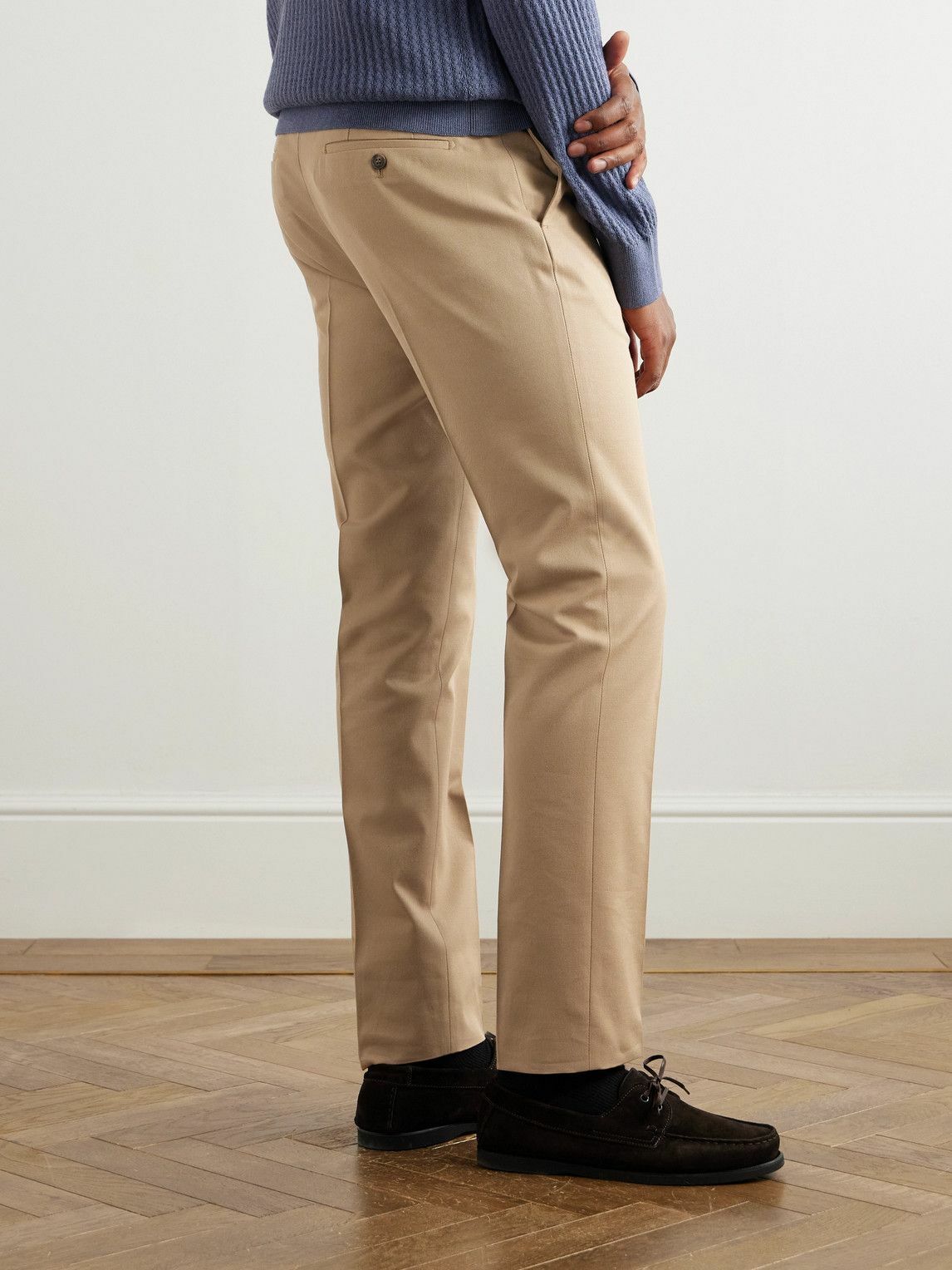 Incotex - Venezia 1951 Tapered Cotton and Virgin Wool-Blend Twill Trousers - Neutrals Incotex