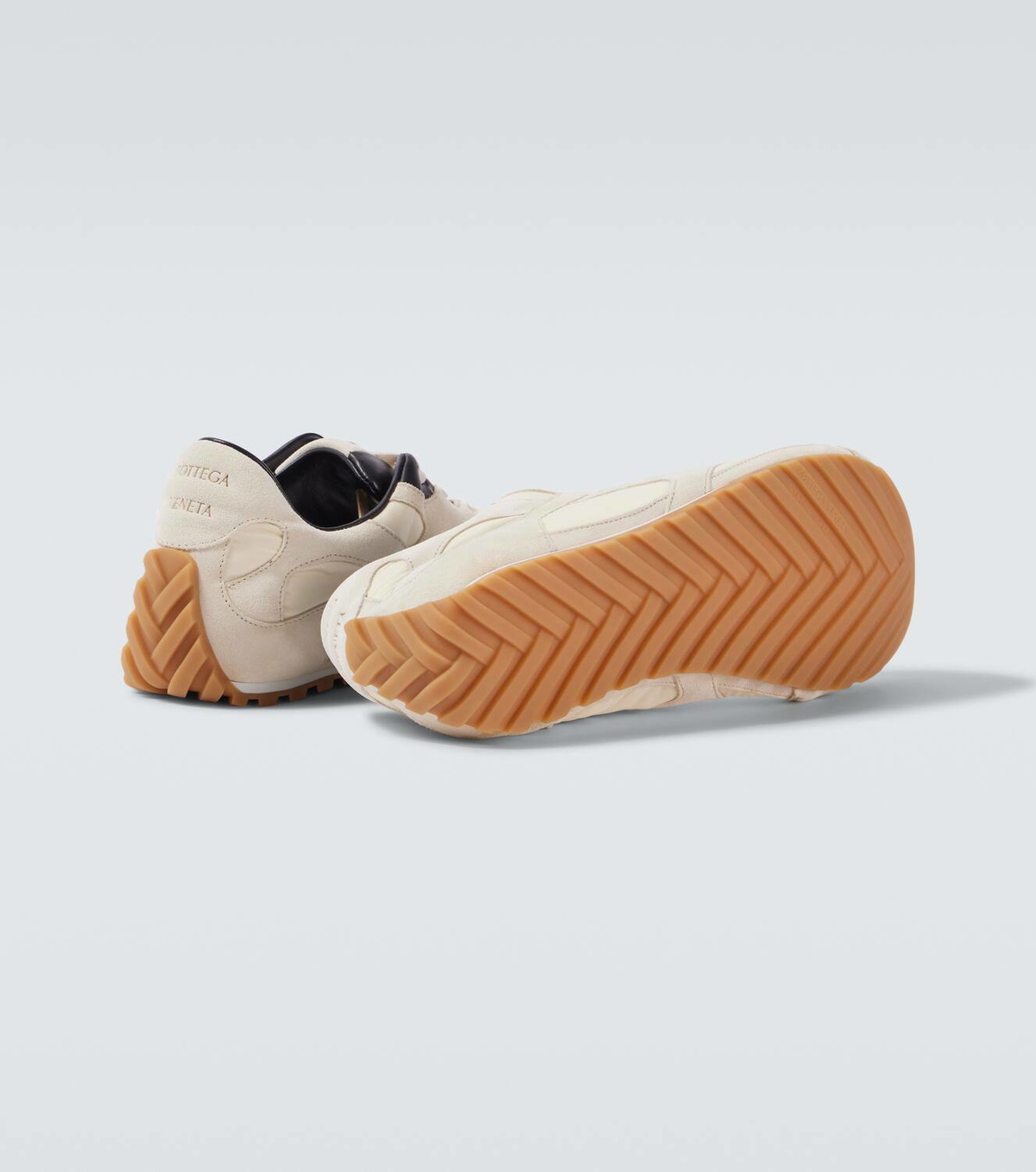 Bottega Veneta Orbit Flash suede-trimmed sneakers Bottega Veneta