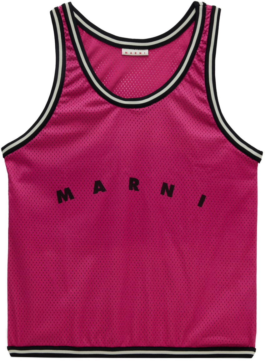 Marni Pink Basket Tank Top Tote Marni