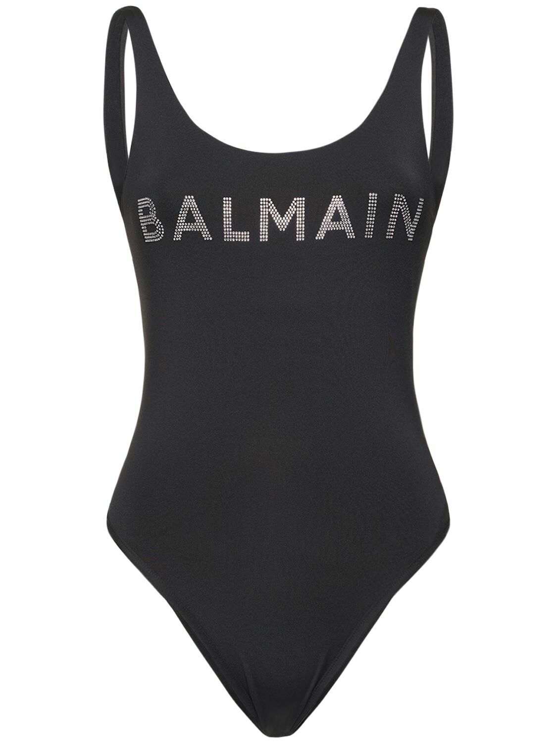 BALMAIN Crystal Logo Jersey One Piece Swimsuit Balmain