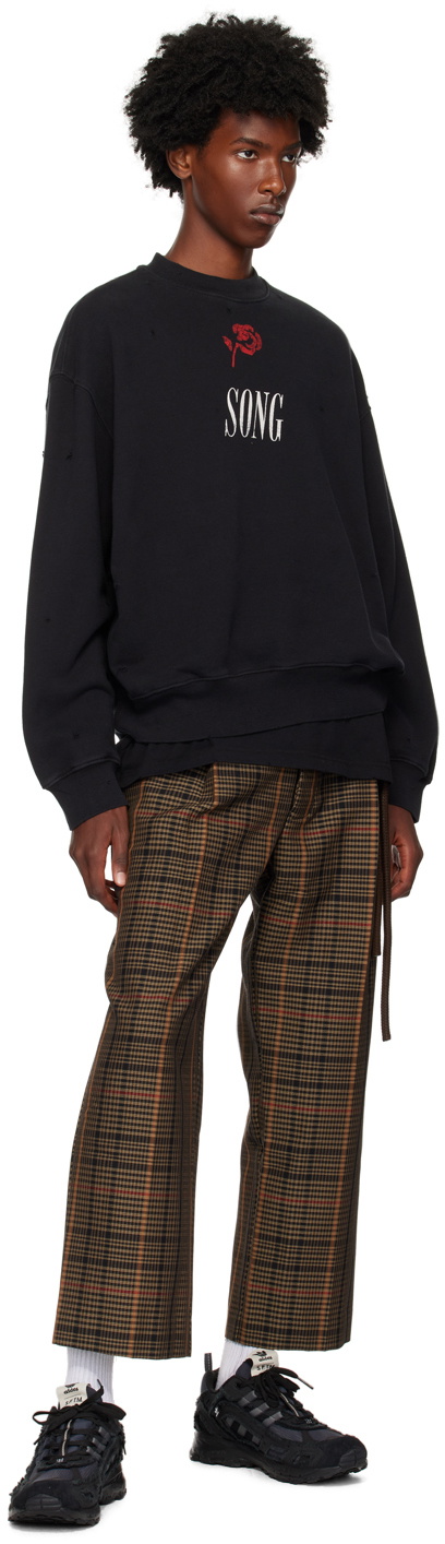 Song for the Mute Black 'Song' Gym Sweatshirt Song for the Mute