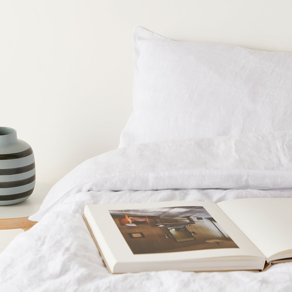 The Conran Shop Linen Pillowcase in White The Conran Shop