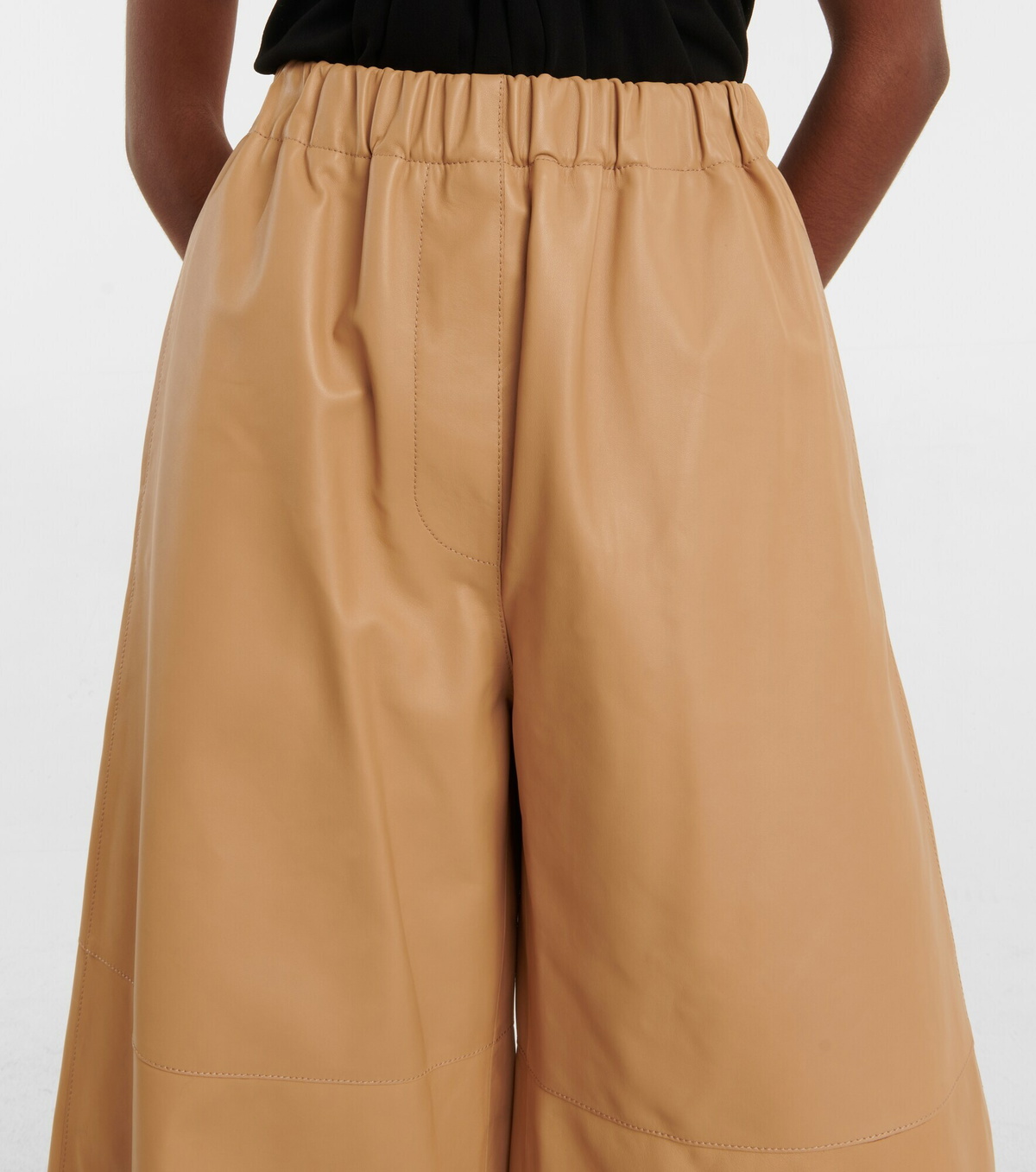 Loewe - High-rise leather pants Loewe