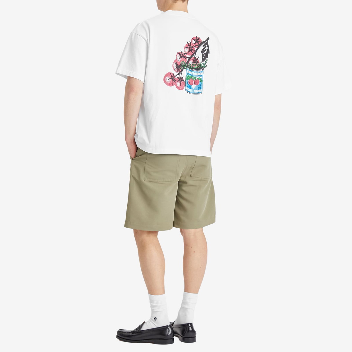 Percival Men's Pomidoro Oversized T-Shirt in White Percival