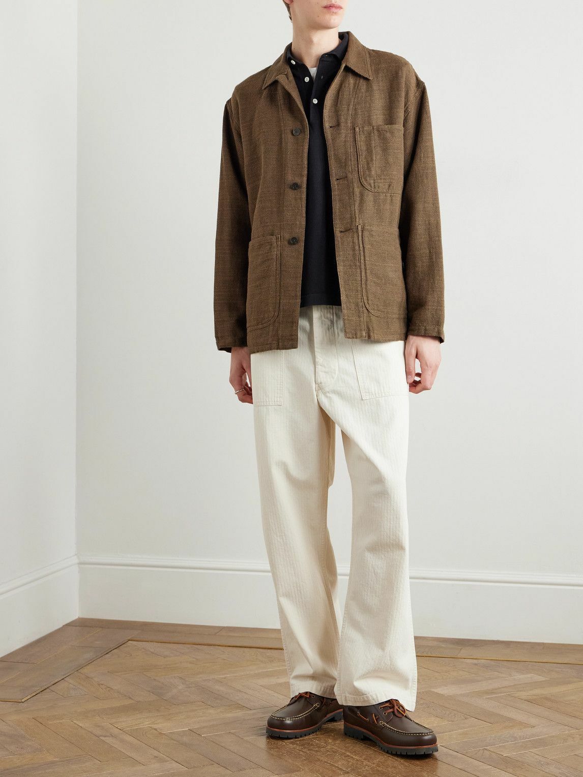 Beams Plus - Mil Linen and Cotton-Blend Chore Jacket - Brown Beams Plus