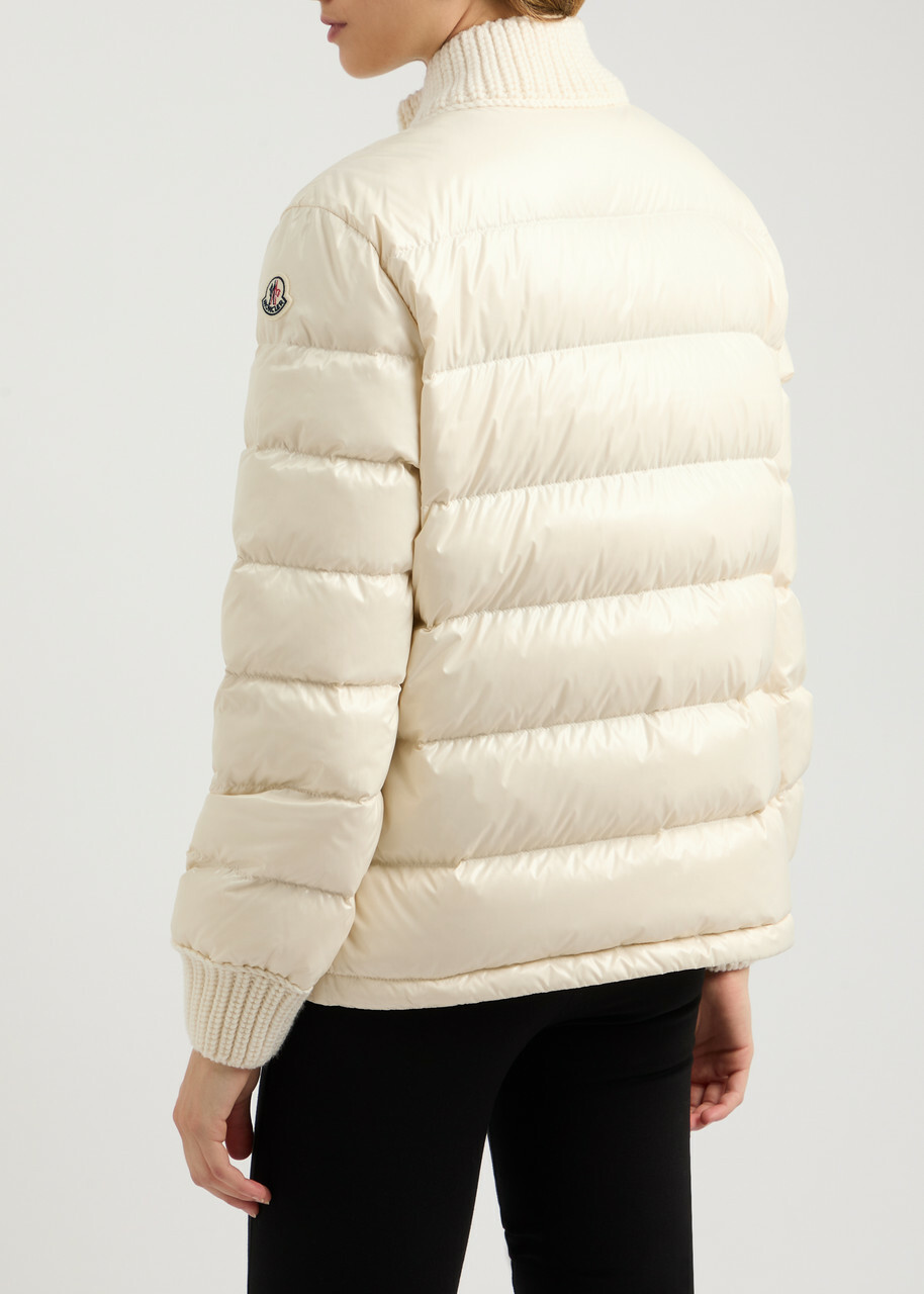 Moncler Arcelot Quilted Shell Jacket Off White Moncler