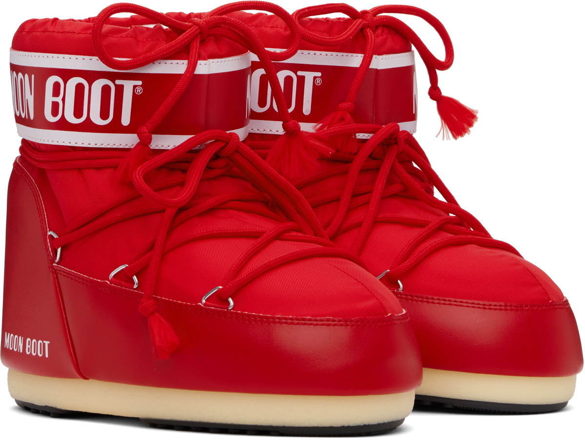 Moon Boot Red Icon Low Nylon Boots Moon Boot