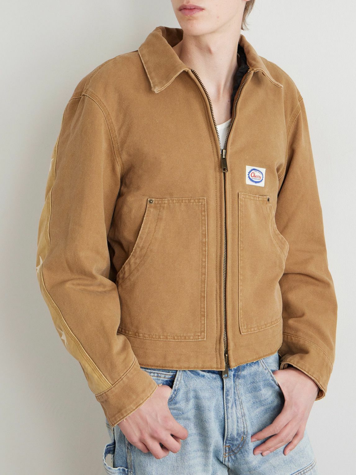 Cherry Los Angeles - Mechanic Printed Cotton-Canvas Trucker Jacket ...