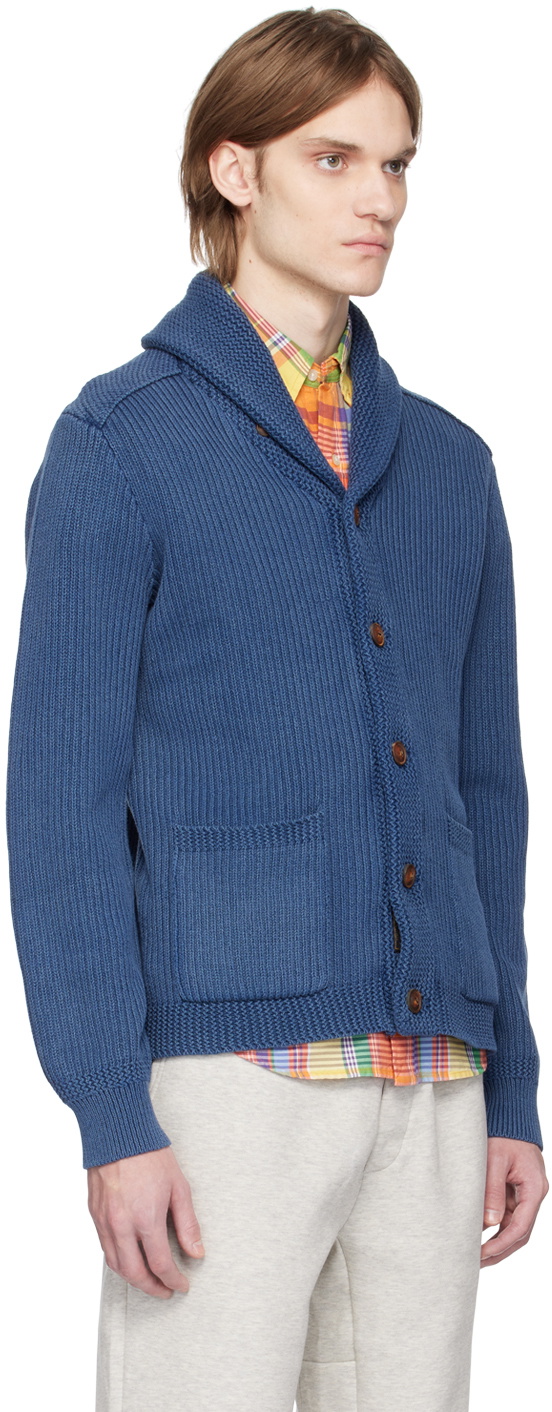 Polo Ralph Lauren Blue Shawl Collar Cardigan Polo Ralph Lauren